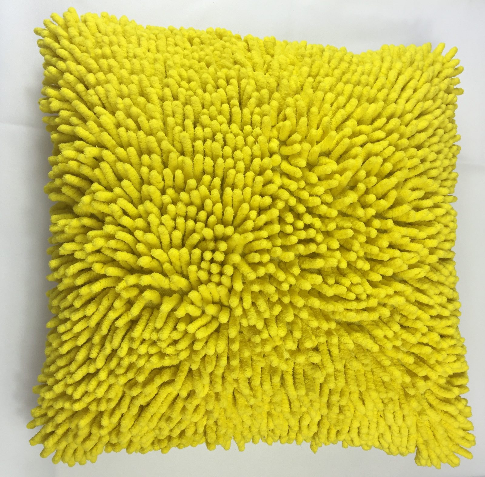 Yellow Shaggy Cushion - Harbourside Decorators