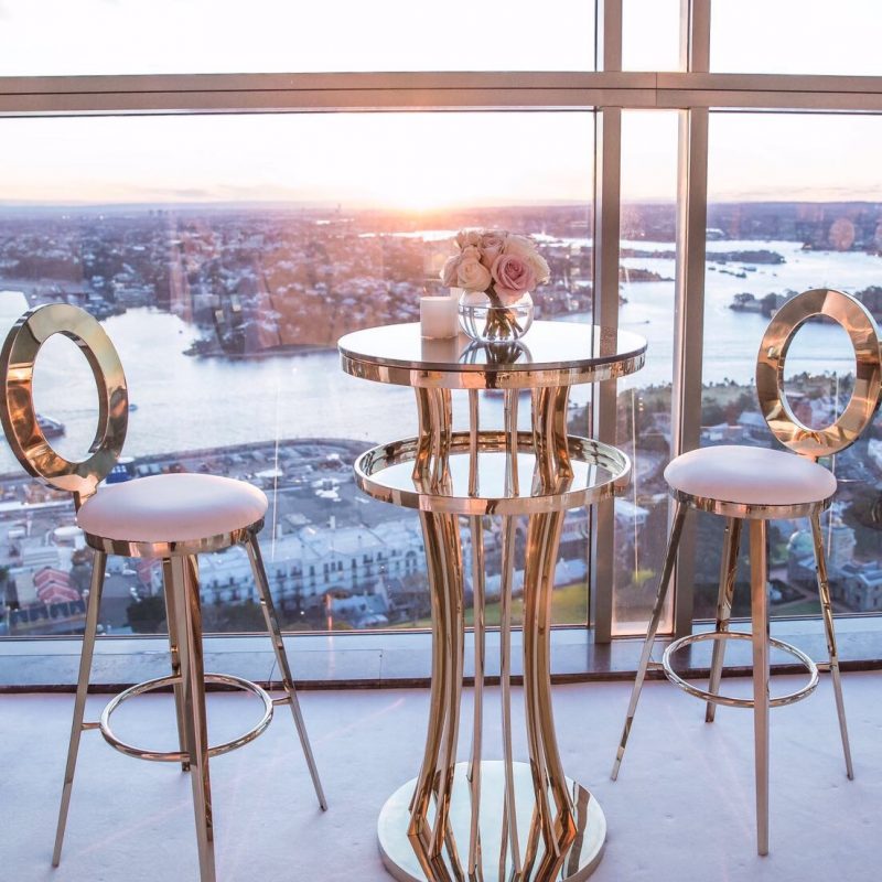 Gold Ada Bar Table - Harbourside Decorators