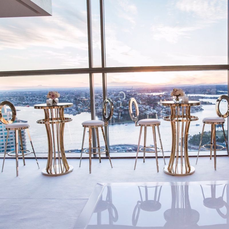 Gold Ada Bar Table - Harbourside Decorators
