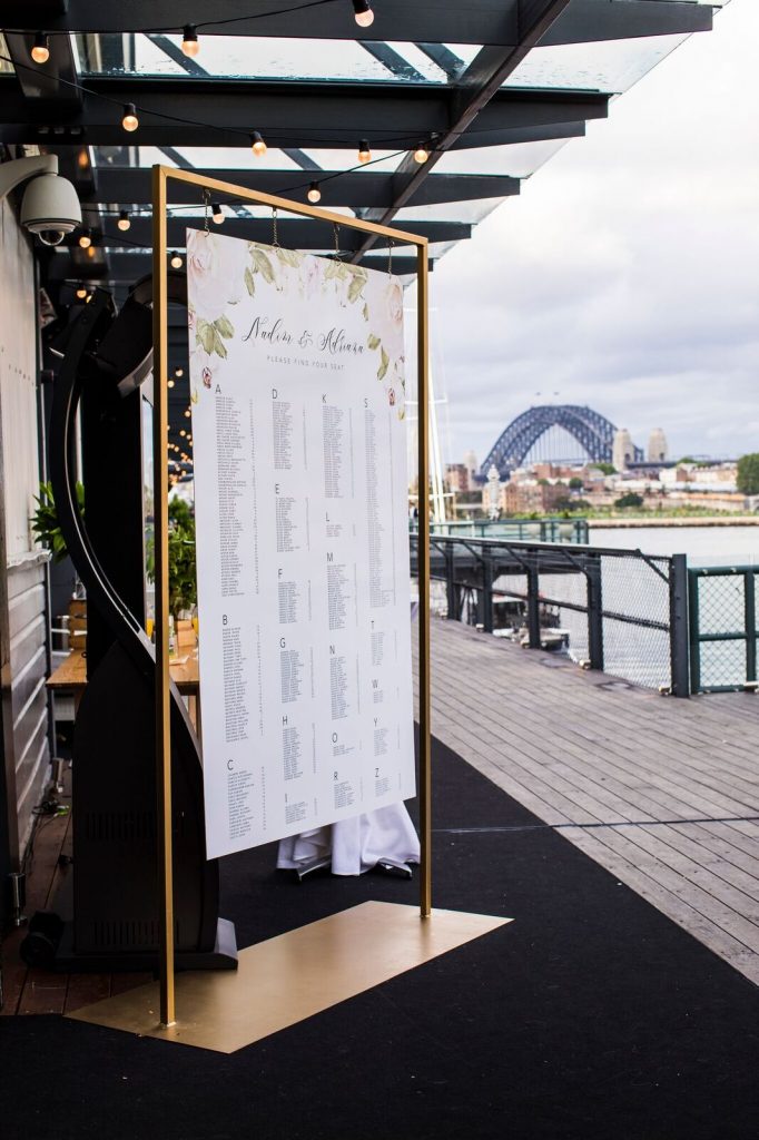 Hanging Seating Plan - Harbourside Decorators