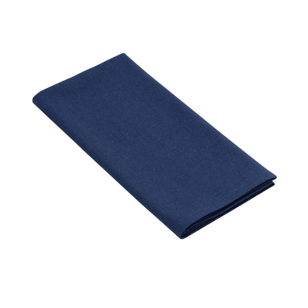 Blue Cotton Hemmed Napkin - Harbourside Decorators