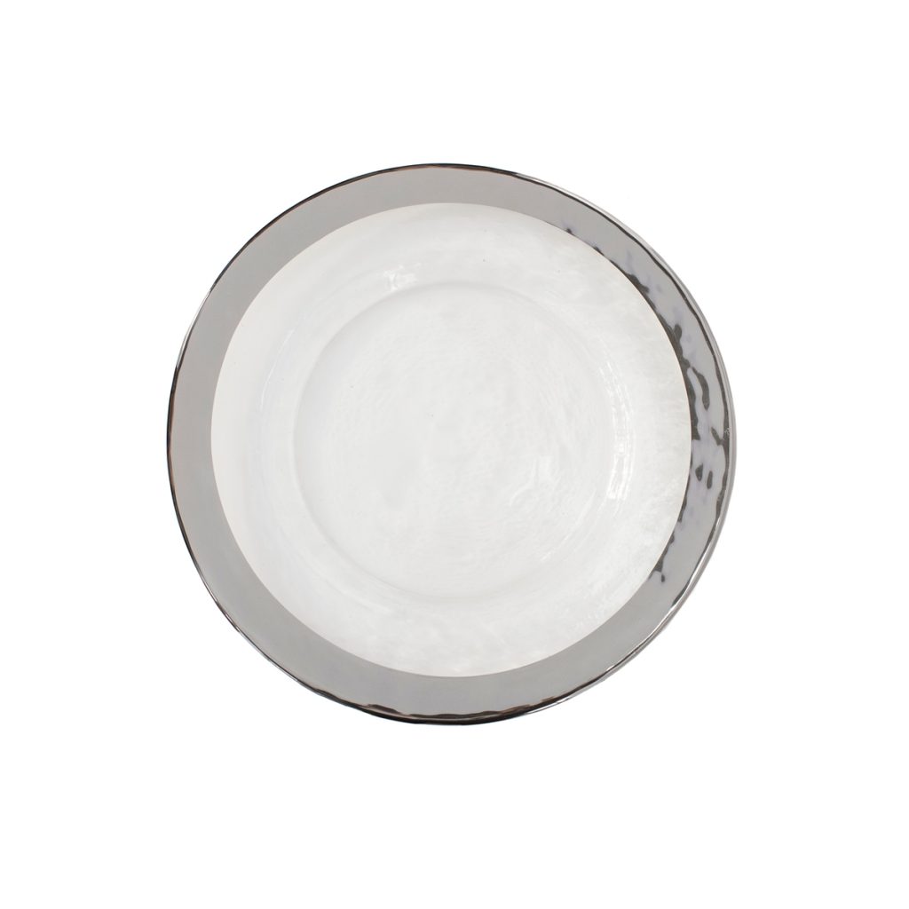 Silver Rim Charger Plate - Harbourside Decorators